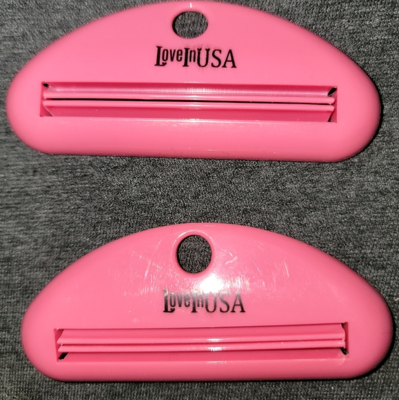None | Bath | Hanging Toothpaste Cosmetic Tube Squeezer Set Of 2 Pink ...